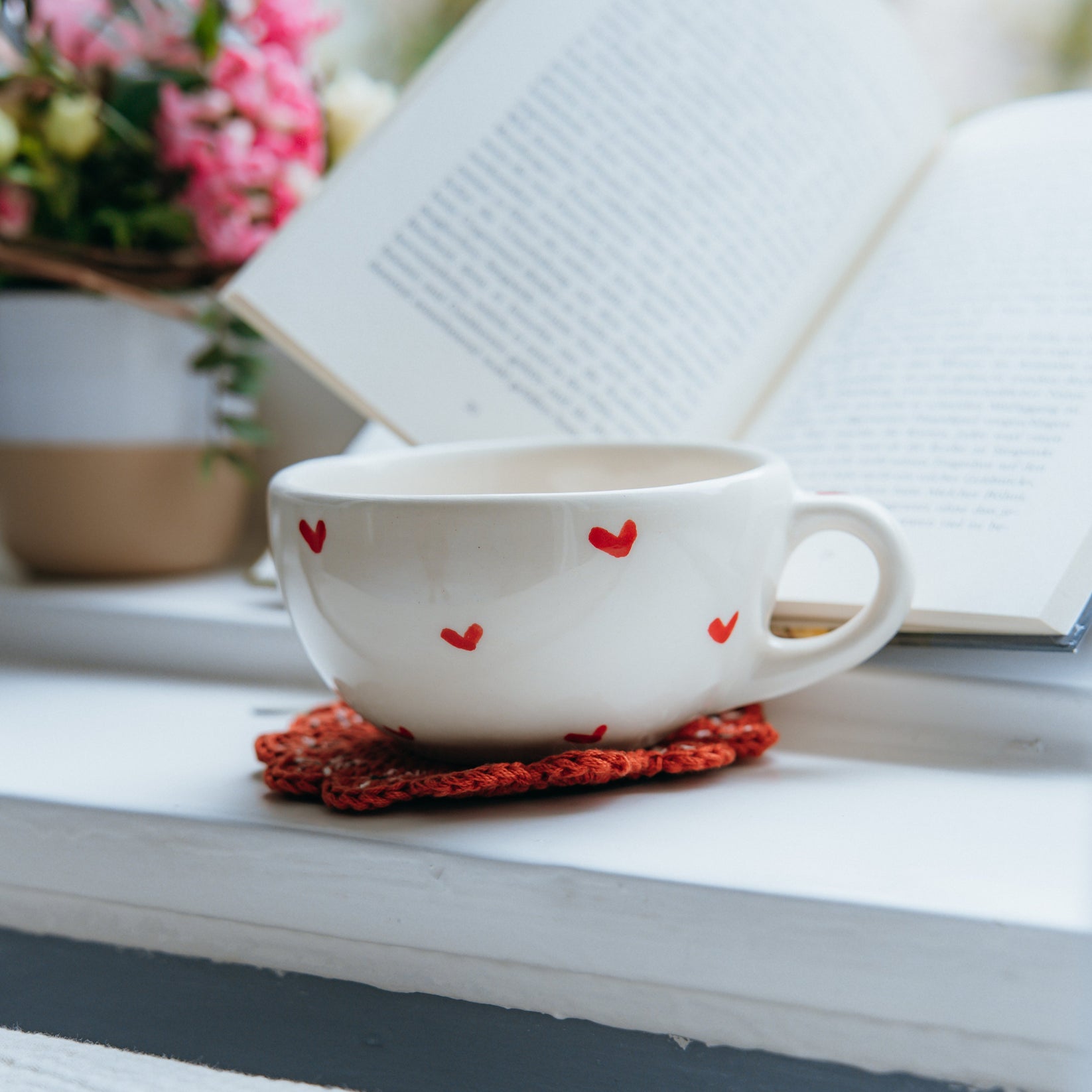 Handmade Heart Mug + Premium Coffee Gift Set – Camachos Pottery